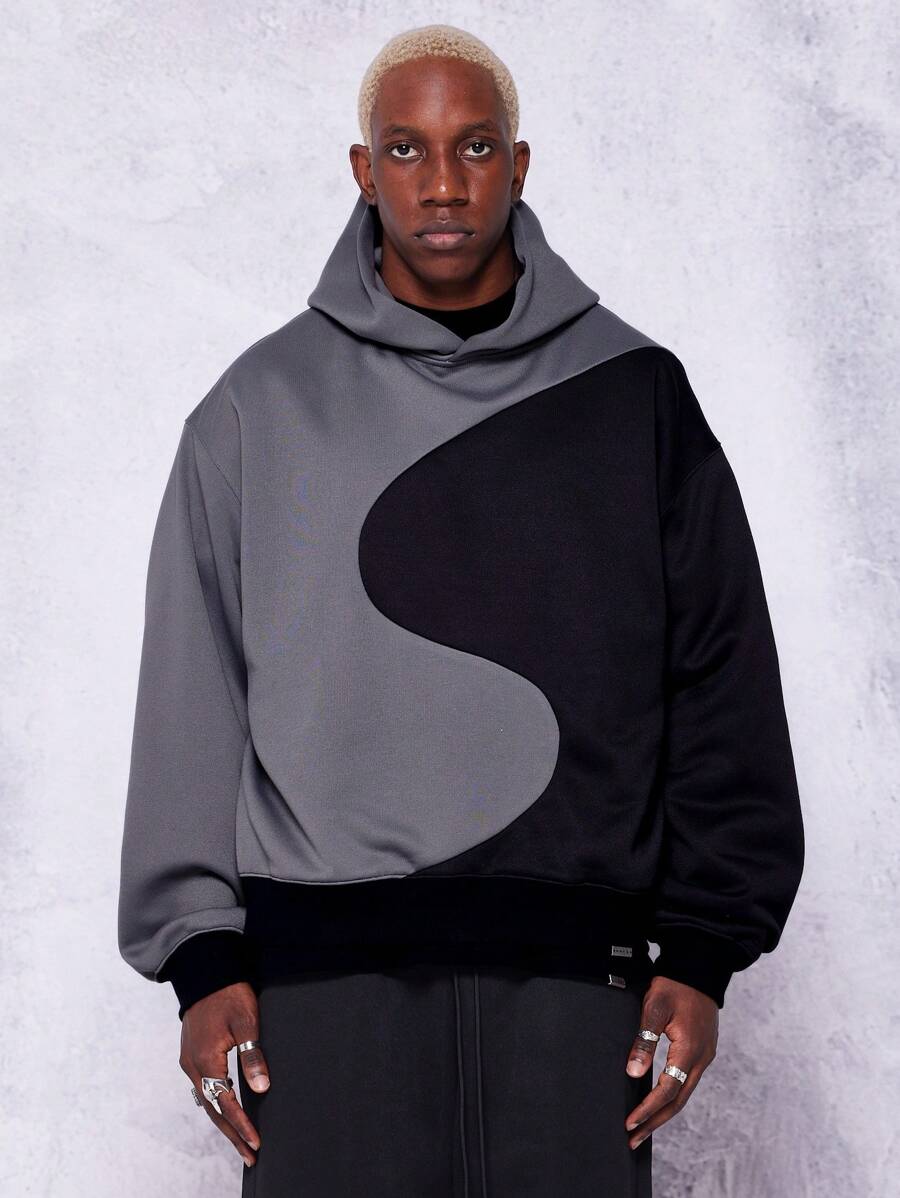 SUMWON Overhead Hoodie With Curve Panels | SHEIN USA