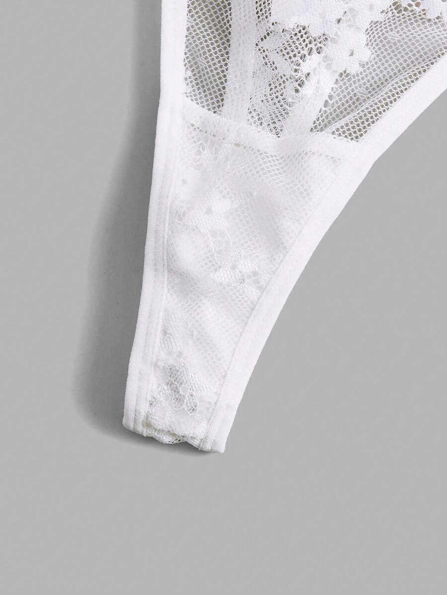 ROMWE Kawaii 3pack Floral Lace Bow Decor Thong | SHEIN USA