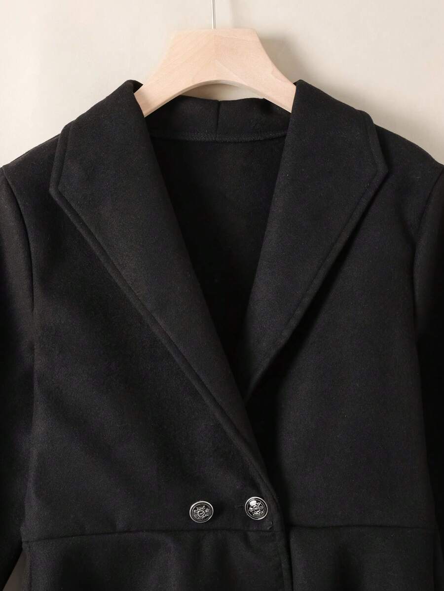 Teen Girl Double Button Overcoat | SHEIN USA