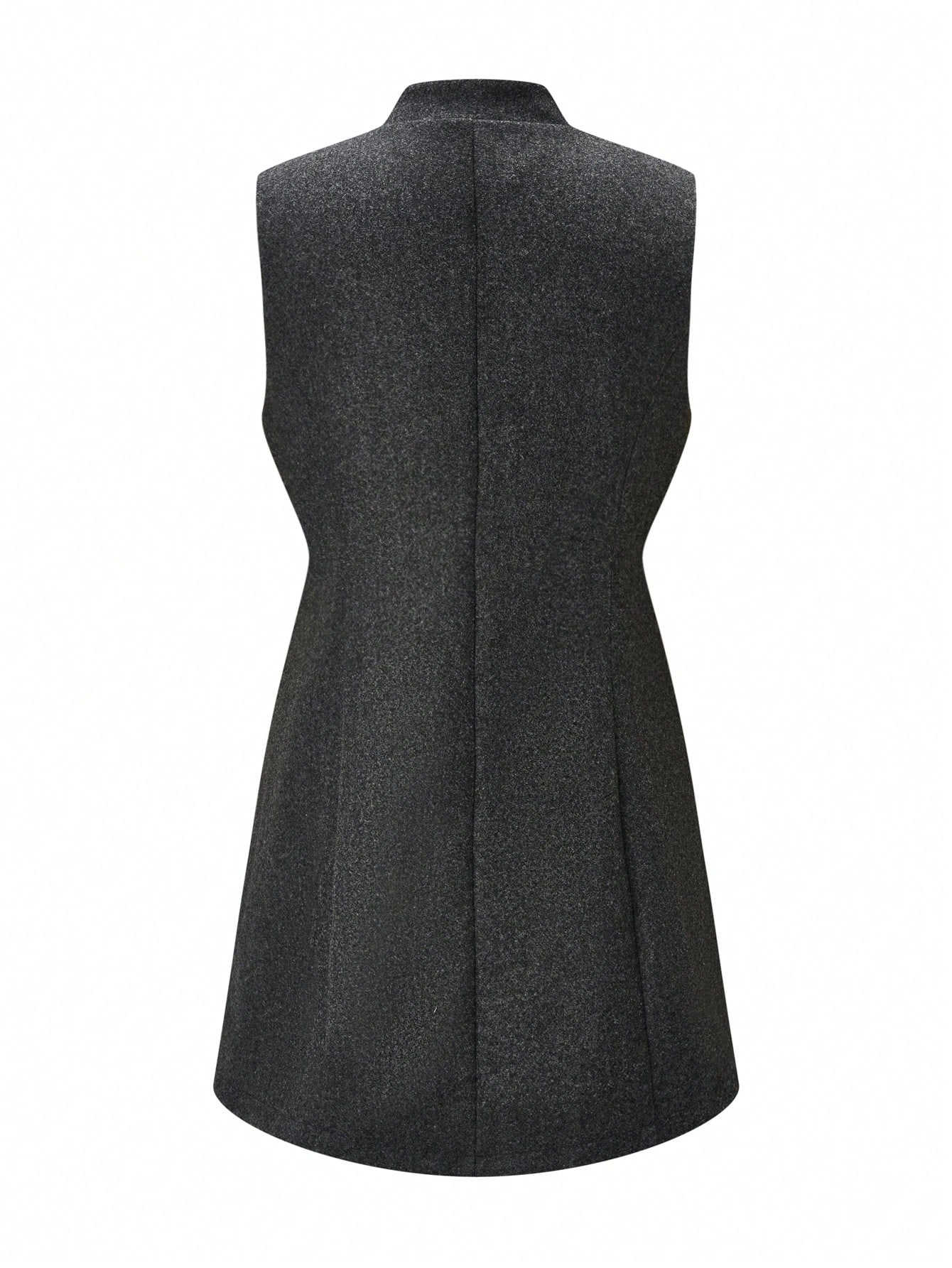 Plus Zip Detail Sleeveless Overcoat | SHEIN USA