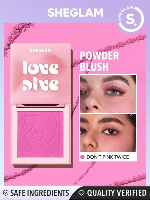 SHEGLAM Love Dive Tender Heart Powder Blush-Dont Pink Twice Matte ...