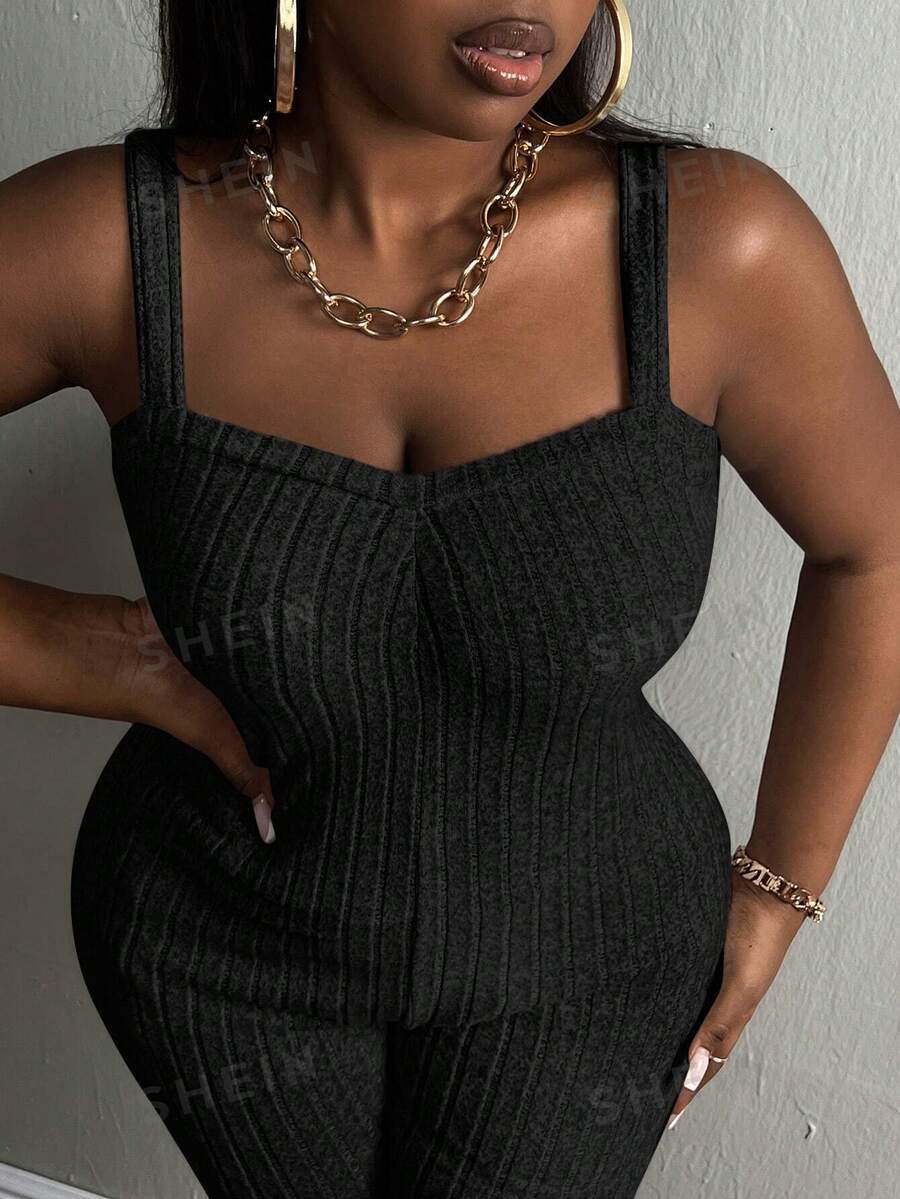 Shein Slayr Plus Open Front Coat And Cami Jumpsuit For Sale New Zealand