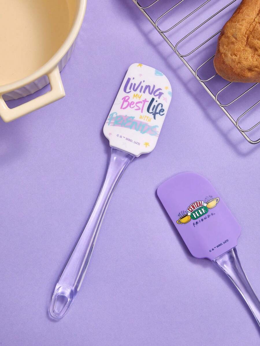 FRIENDS X SHEIN Friends Logo White Cake Cream Scraper, 1pc,Gifts | SHEIN UK