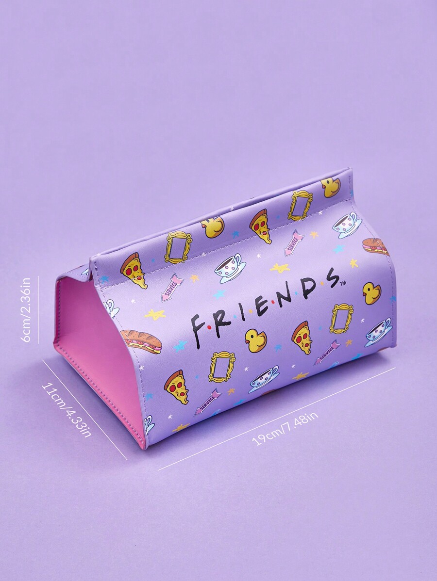FRIENDS X SHEIN Purple Tissue Box Cover | SHEIN USA