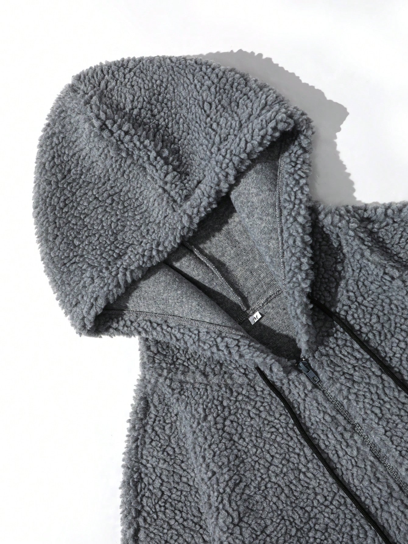 Manfinity Hypemode Men's Loose Drawstring Teddy Fleece Hoodie | SHEIN USA