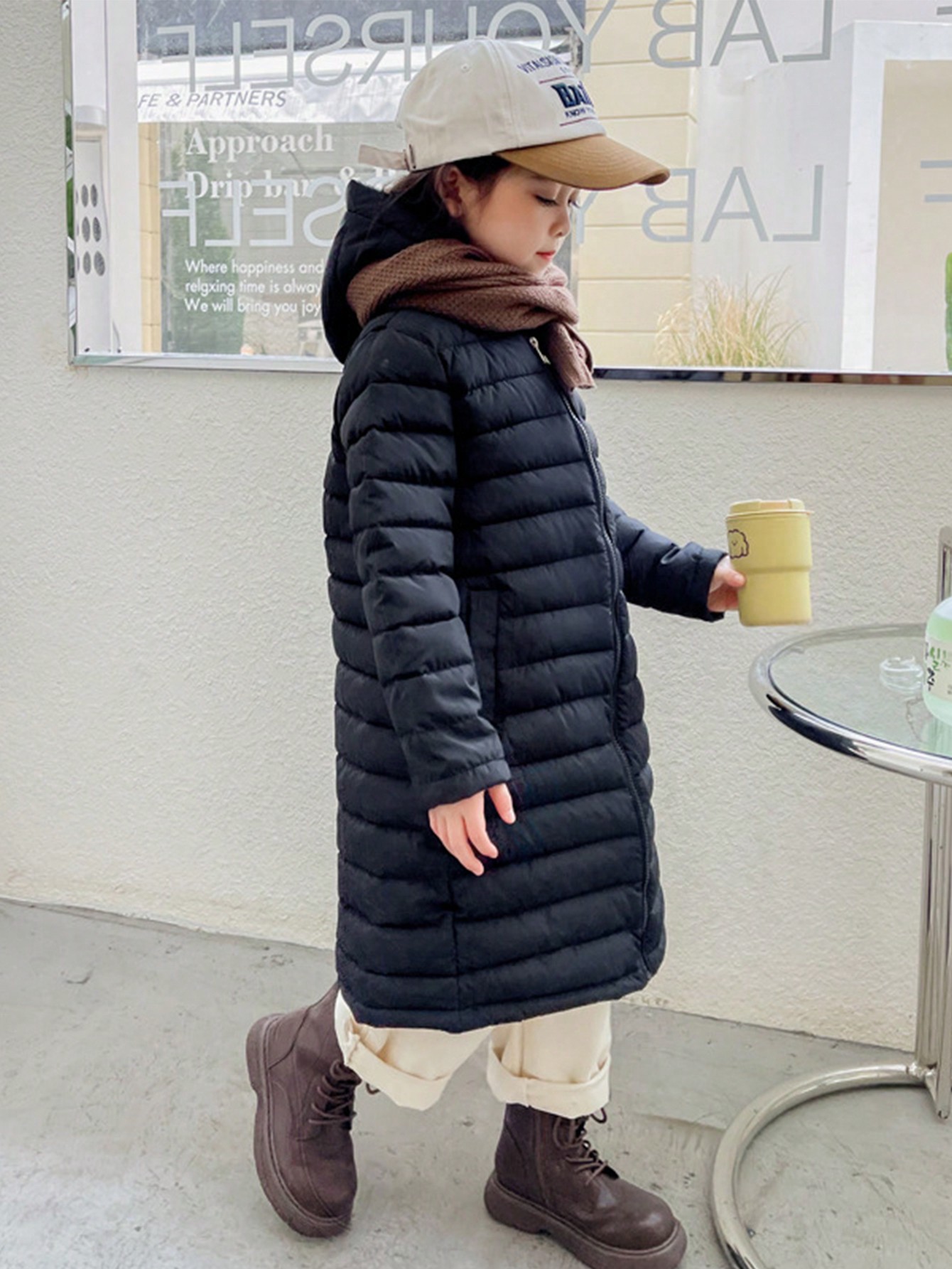 Tween Girl Zip Up Hooded Puffer Coat | SHEIN USA