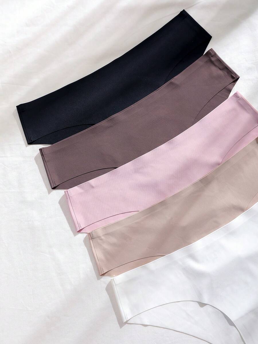 5pack Simple Solid Brief | SHEIN USA