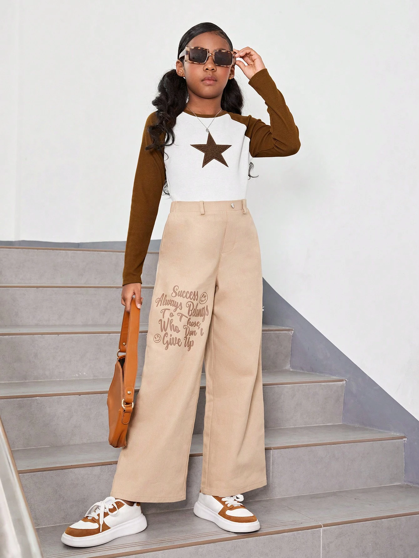 SHEIN Tween Girl's Warm Winter Casual Knitted Color Block Patchwork ...