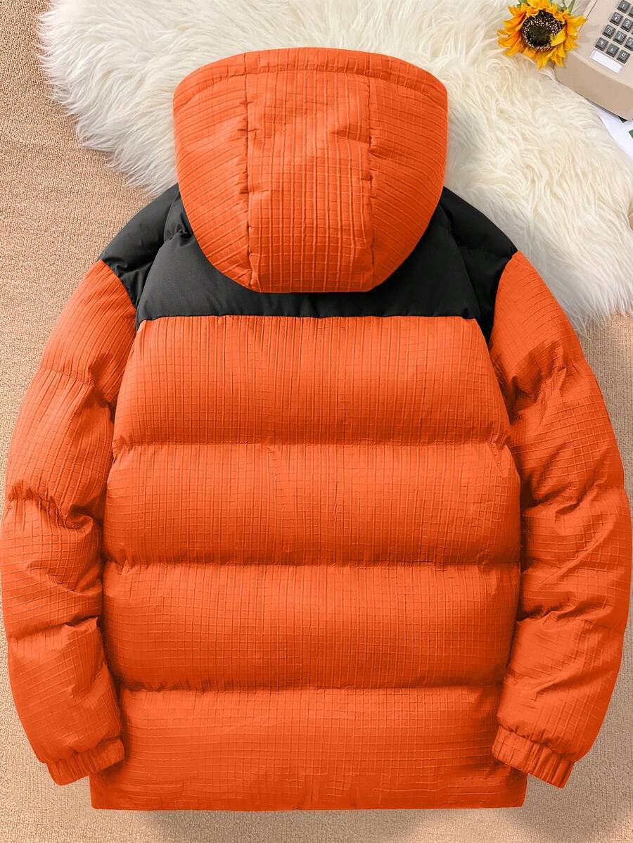 Manfinity Men's Color-Block Hooded Extremely Oversized Puffer Jacket ...