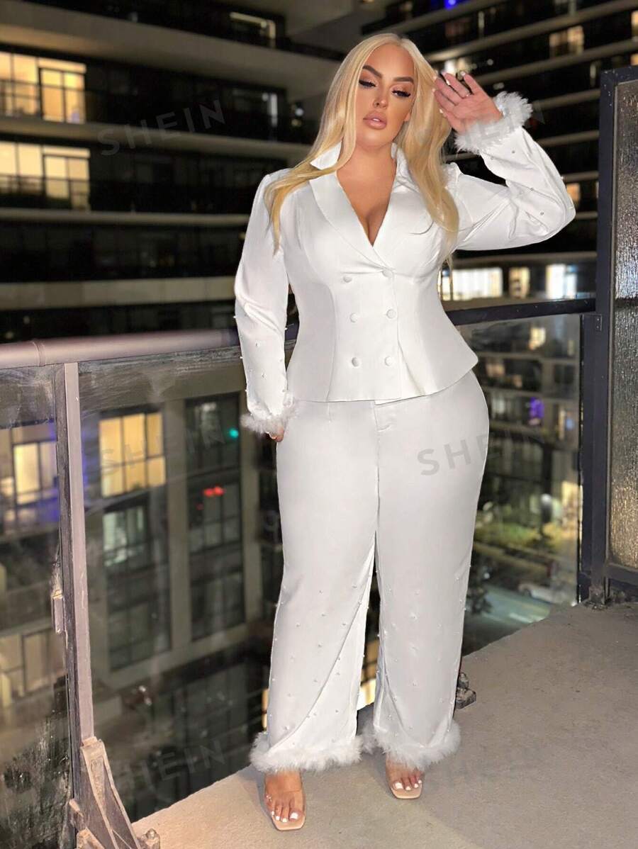 SHEIN SXY Sexy Clothing Club New Year Suit Plus Size Suit Furry Suit ...