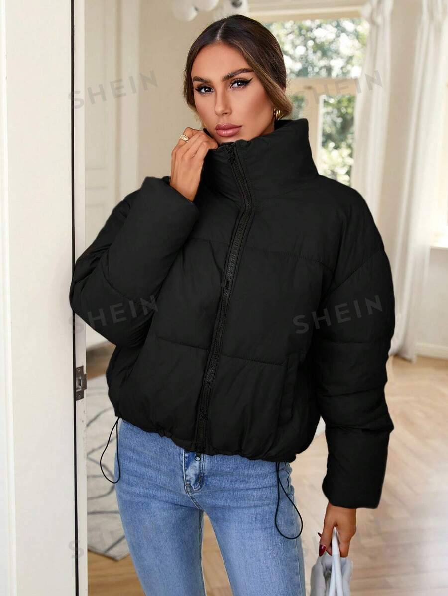 SHEIN Essnce Women's Padded Jacket With Pockets | SHEIN UK