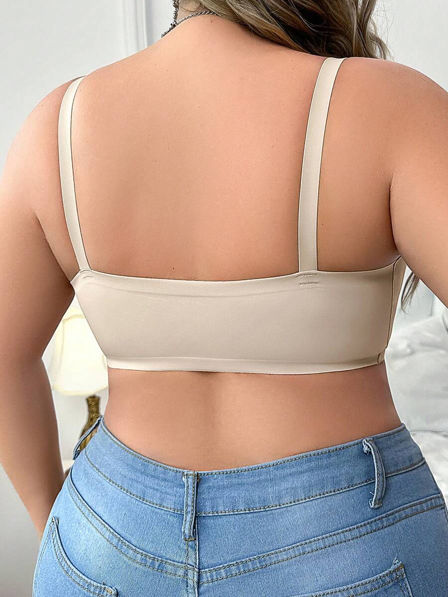Plus Solid Wireless Bra | SHEIN USA