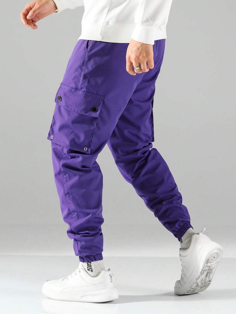 Manfinity EMRG Loose-Fit Men's Cargo Pants With Flap Pockets ...