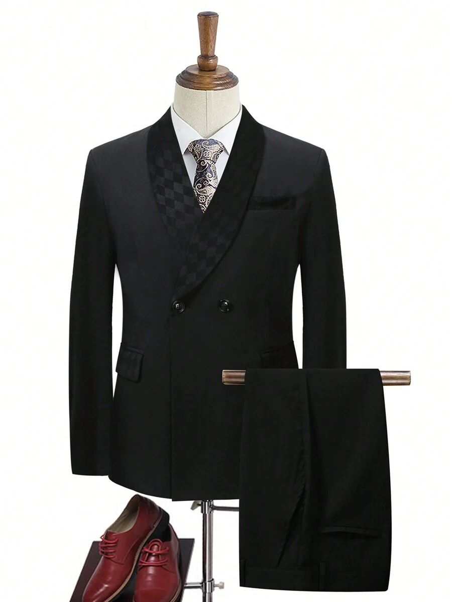 Manfinity Mode Men's Shawl Collar Suit Set | SHEIN USA