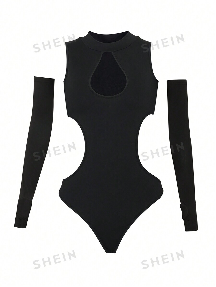 SHEIN ICON Body unicolor con abertura con mangas de brazo | Moda de ...