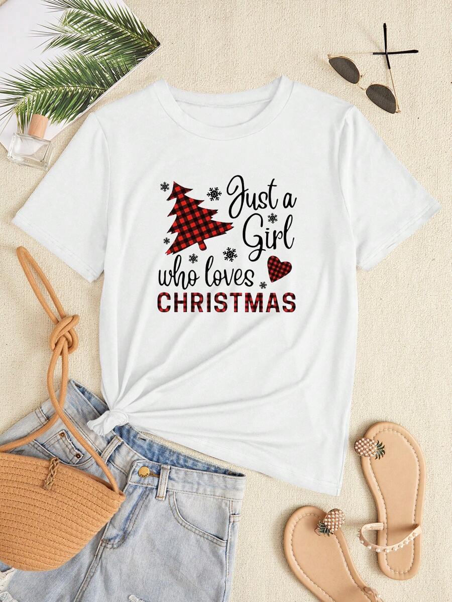 SHEIN LUNE T-Shirt mit Weihnachtsmuster, | aktuelle Trends, günstig ...