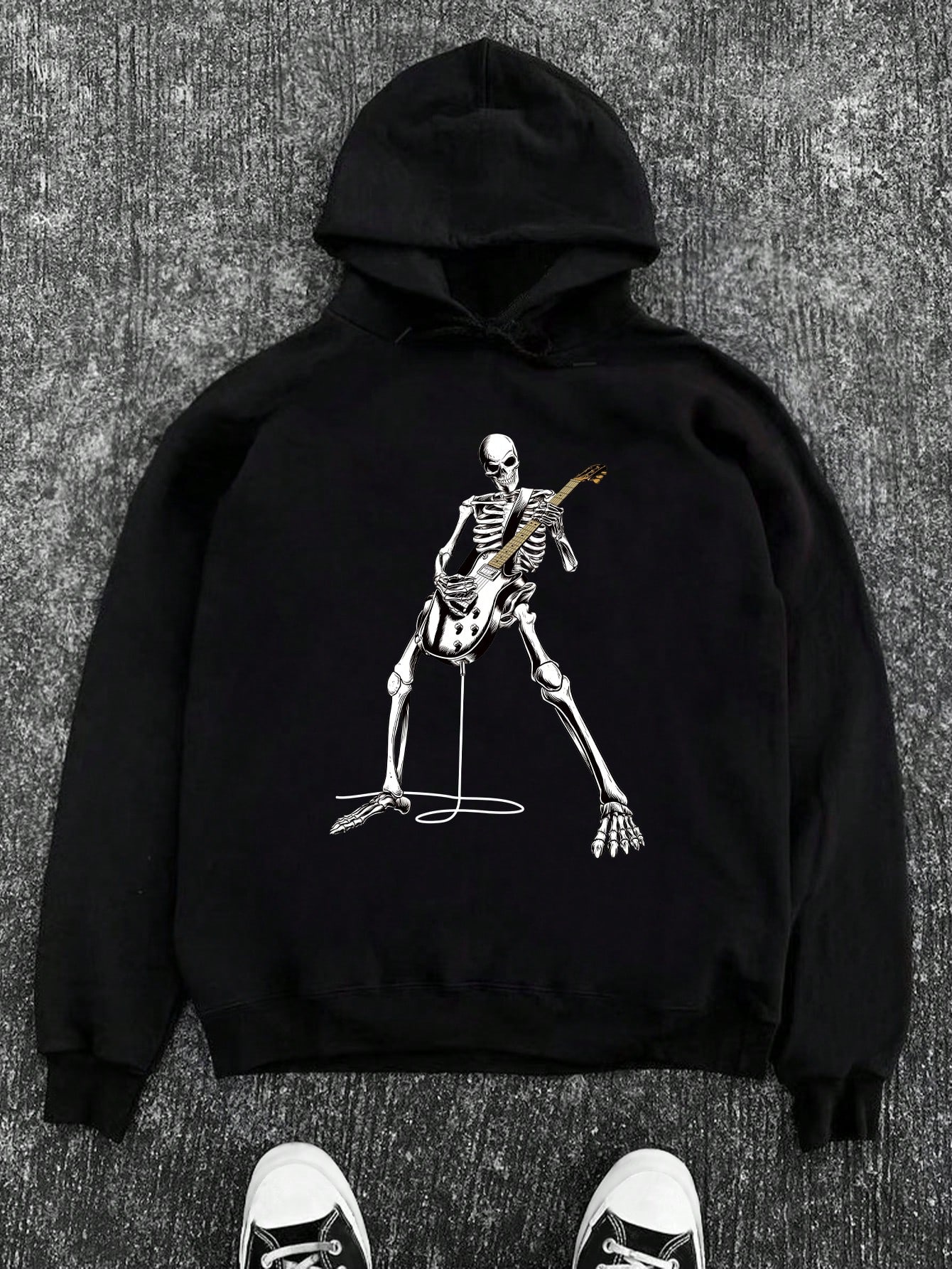 Men's Skeleton Printed Fleece Hoodie | SHEIN USA
