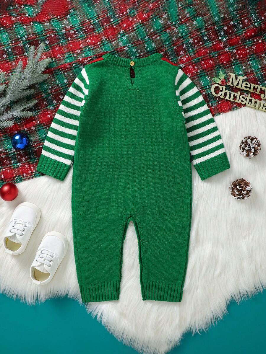 Monos Para Bebés Niño Con Mangas A Rayas De Color Contrastante Y Suéter ...