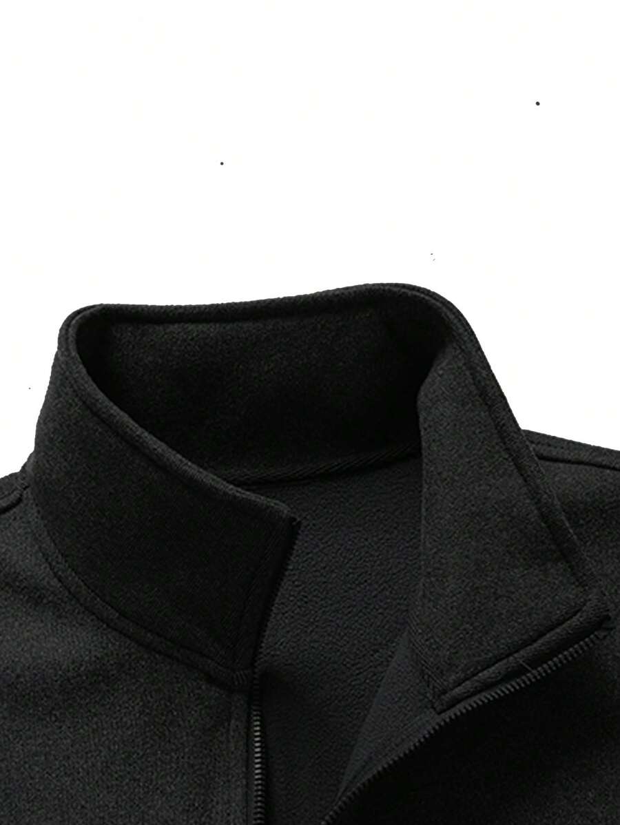 Mens Winter Zip Up Stand Collar Casual Padded Vest Jacket Shein Usa