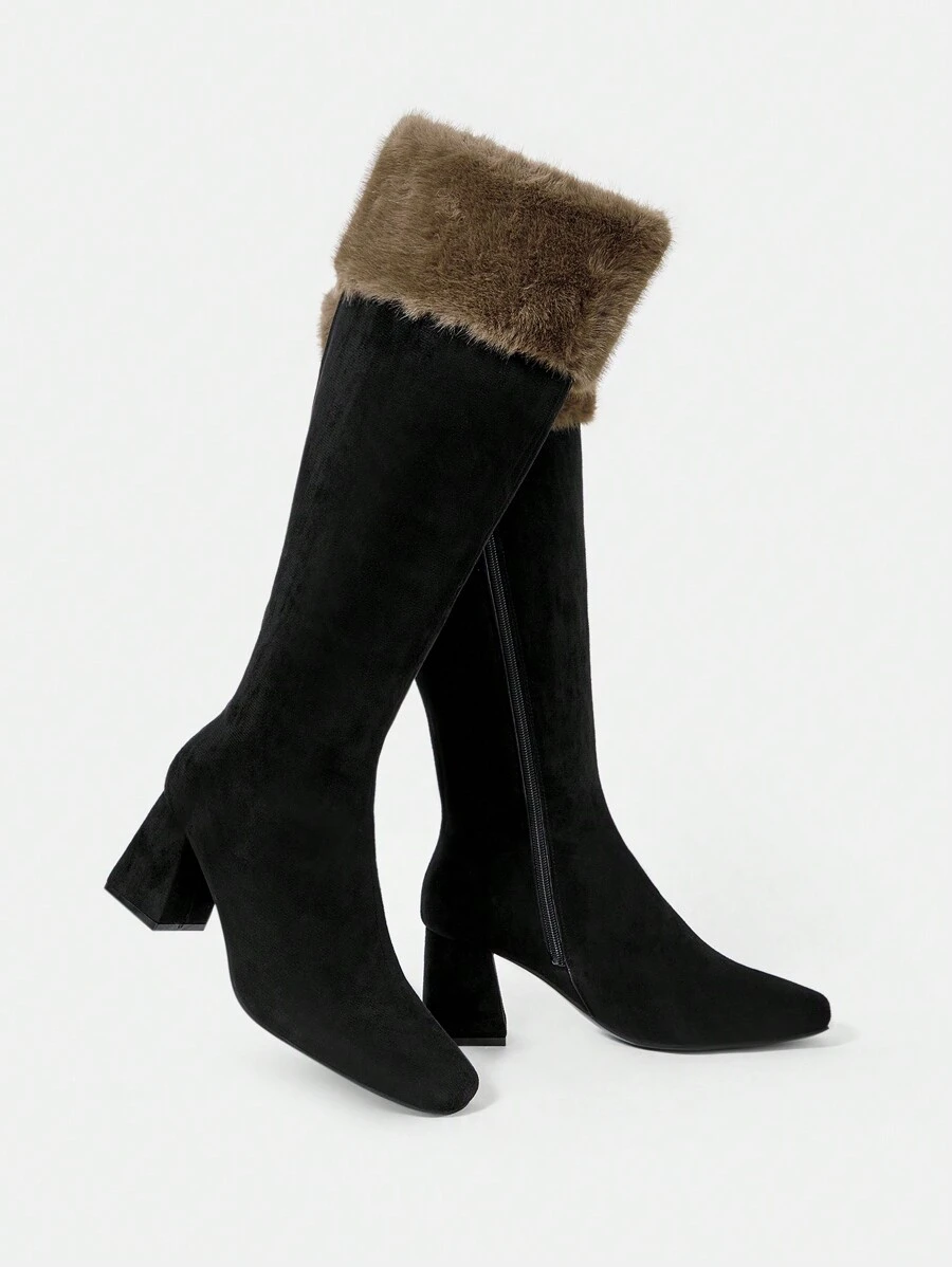 SheIn SXY Botas Negras Por Encima De La Rodilla | Mode de Mujer | SHEIN ...