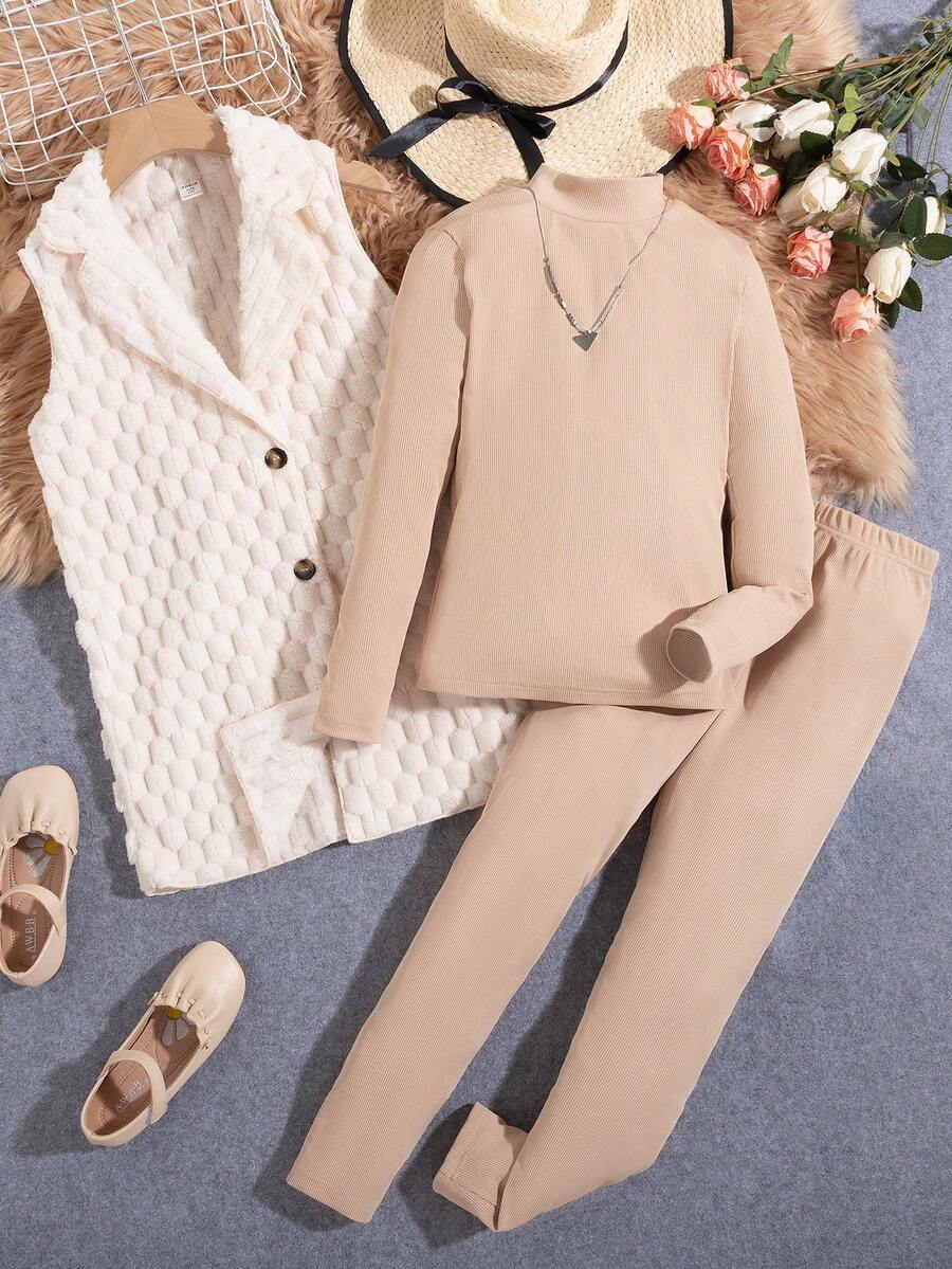 SHEIN Tween Girls' Elegant Vintage 3-piece Clothing Set | SHEIN USA