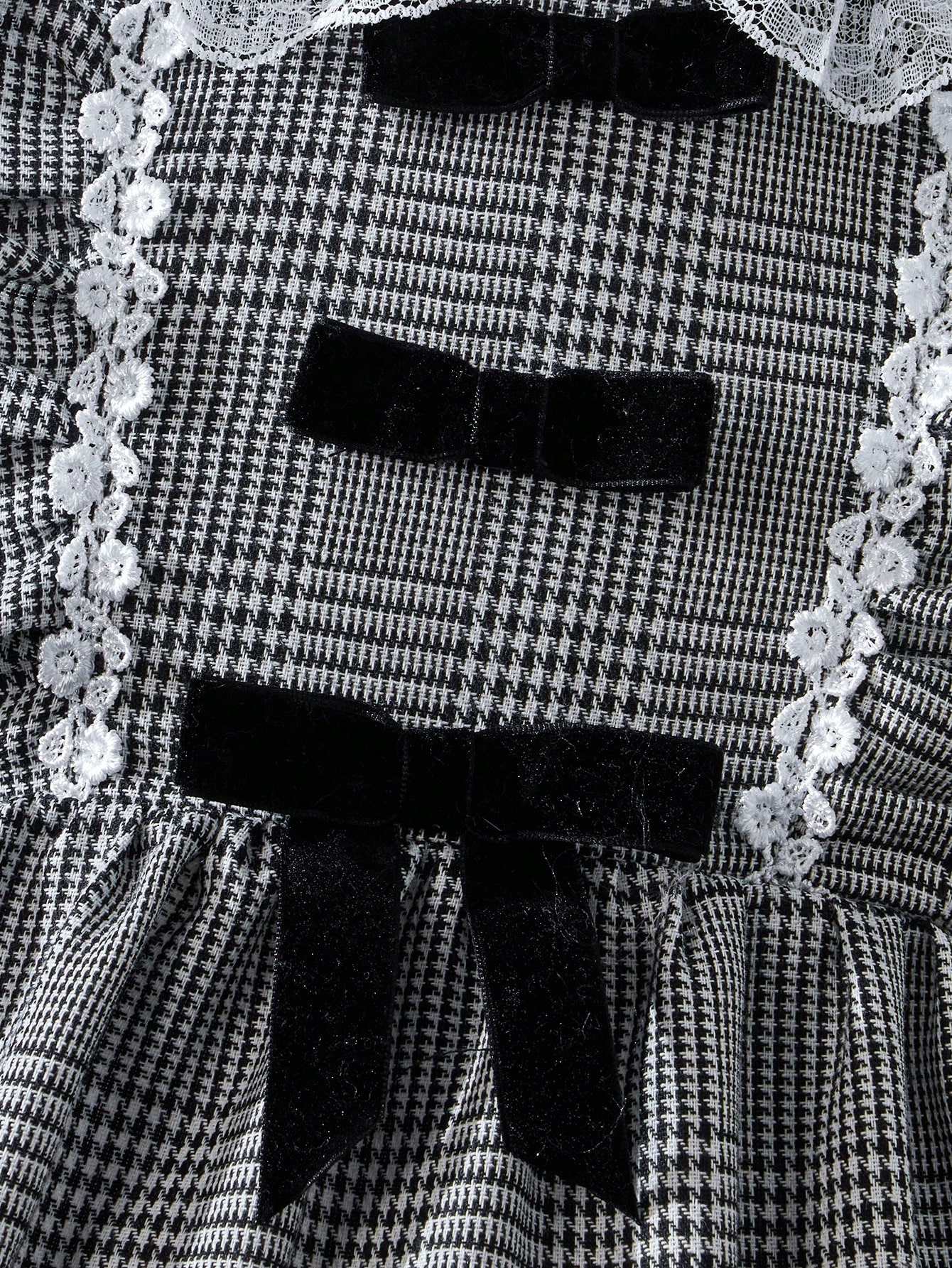 SHEIN Kids Nujoom Girls' Plaid Pattern Dress With Bow, Lace Hemline And ...