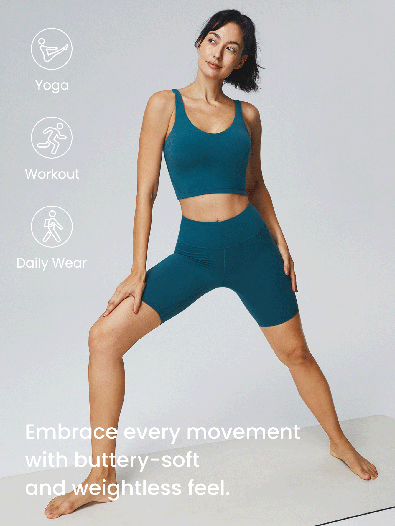 GLOWMODE SHEIN GLOWMODE X Marika Sila FeatherFit™ U Back Cropped Active ...