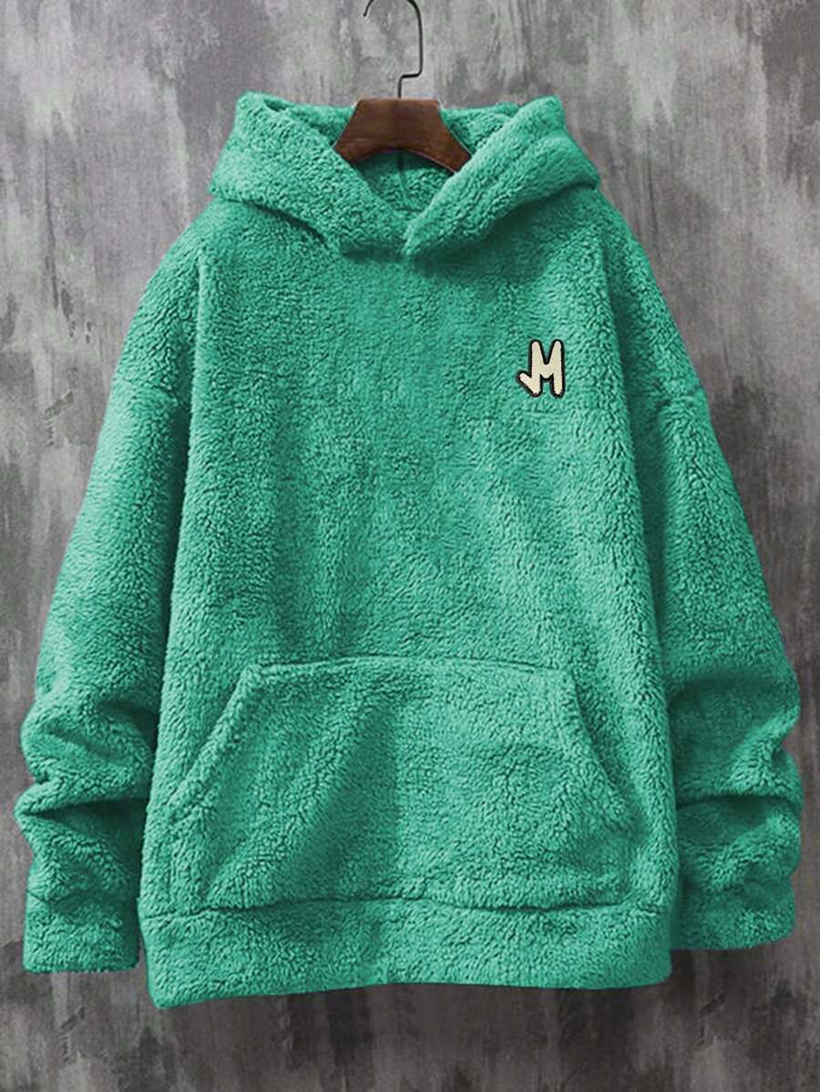 Manfinity Hypemode Men's Plus Size Letter Embroidered Plush Sweatshirt for Sale Australia| New ...