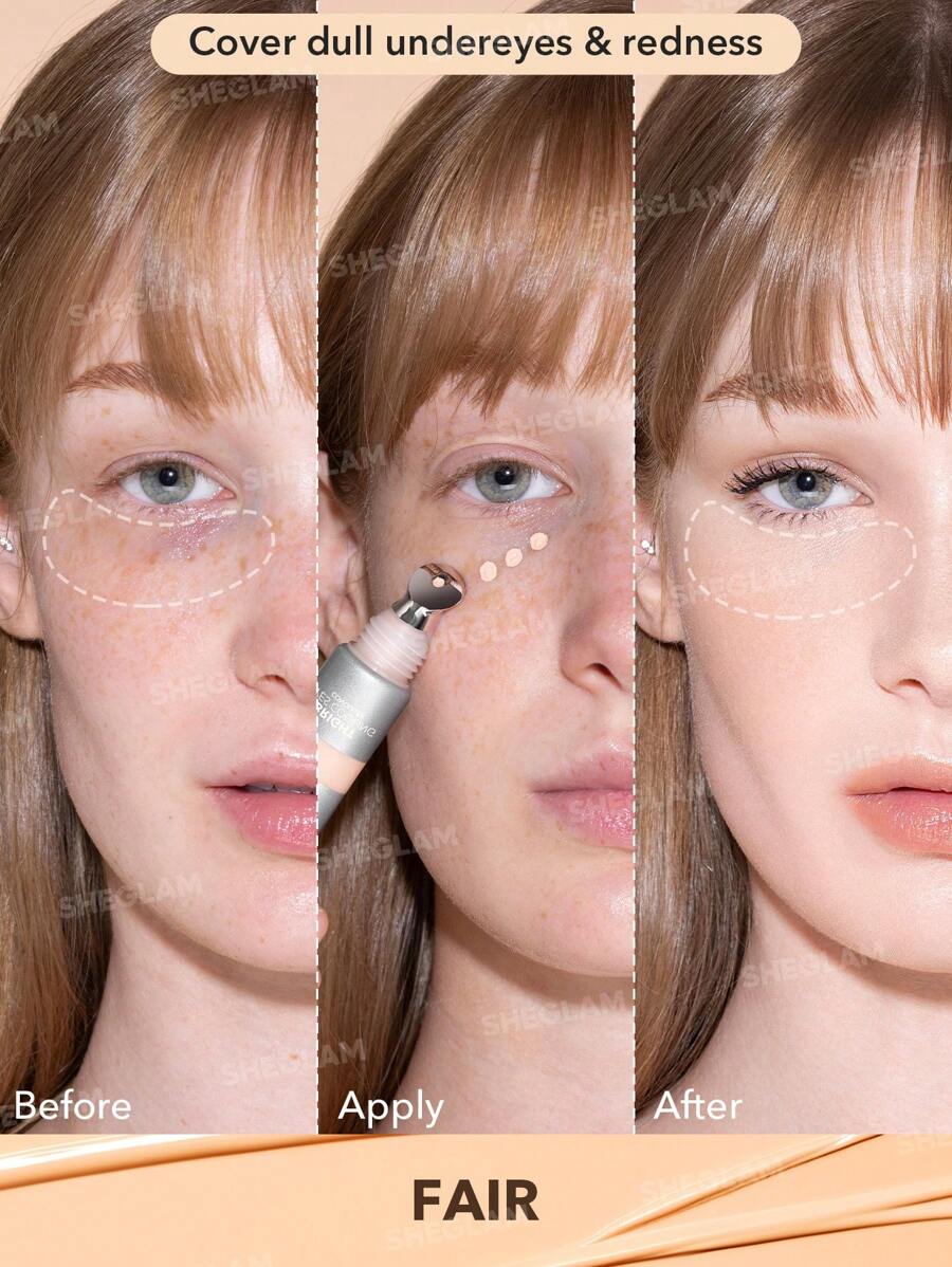 SHEGLAM Bright Eyes Cooling Concealer-Fair Cooling Metal Applicator ...