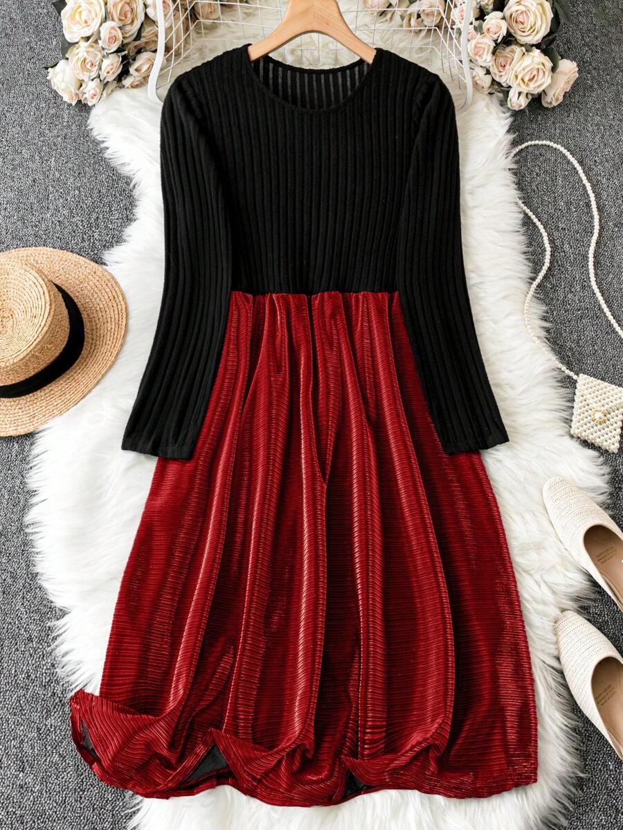 SHEIN Clasi Plus Size Color Block Dress | SHEIN USA