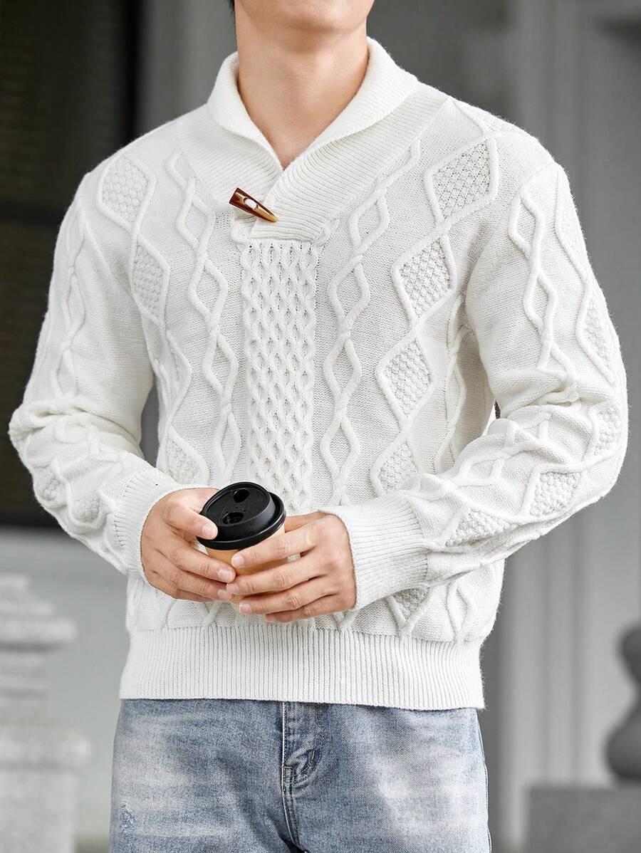 Manfinity CityGents Men Cable Knit Sweater | SHEIN UK