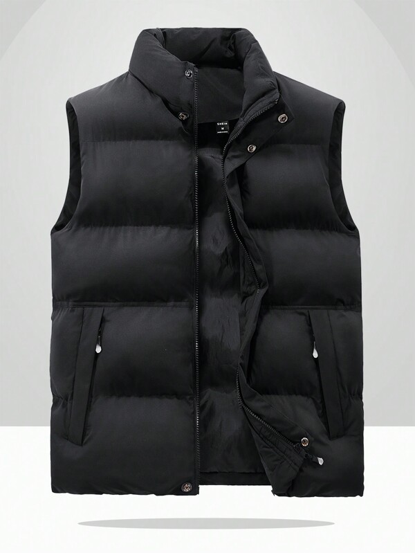 Manfinity Homme Men Zip Up Puffer Vest Coat | SHEIN USA