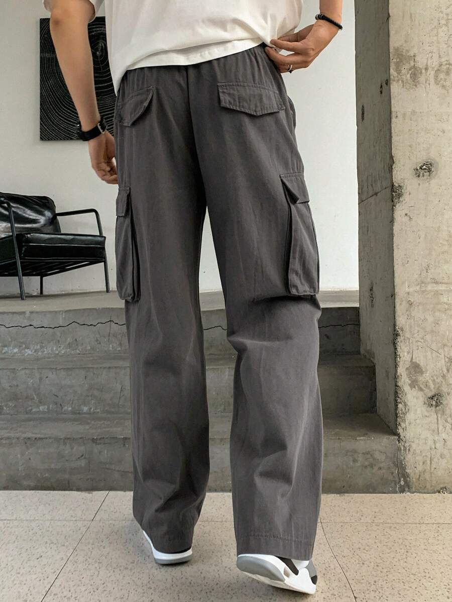 DAZY Men Flap Pocket Side Drawstring Waist Cargo Pants | SHEIN UK