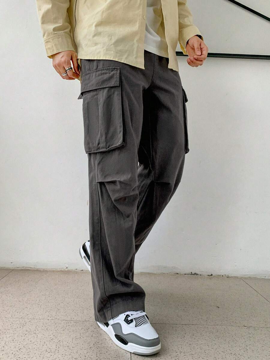 DAZY Men Flap Pocket Side Drawstring Waist Cargo Pants | SHEIN UK