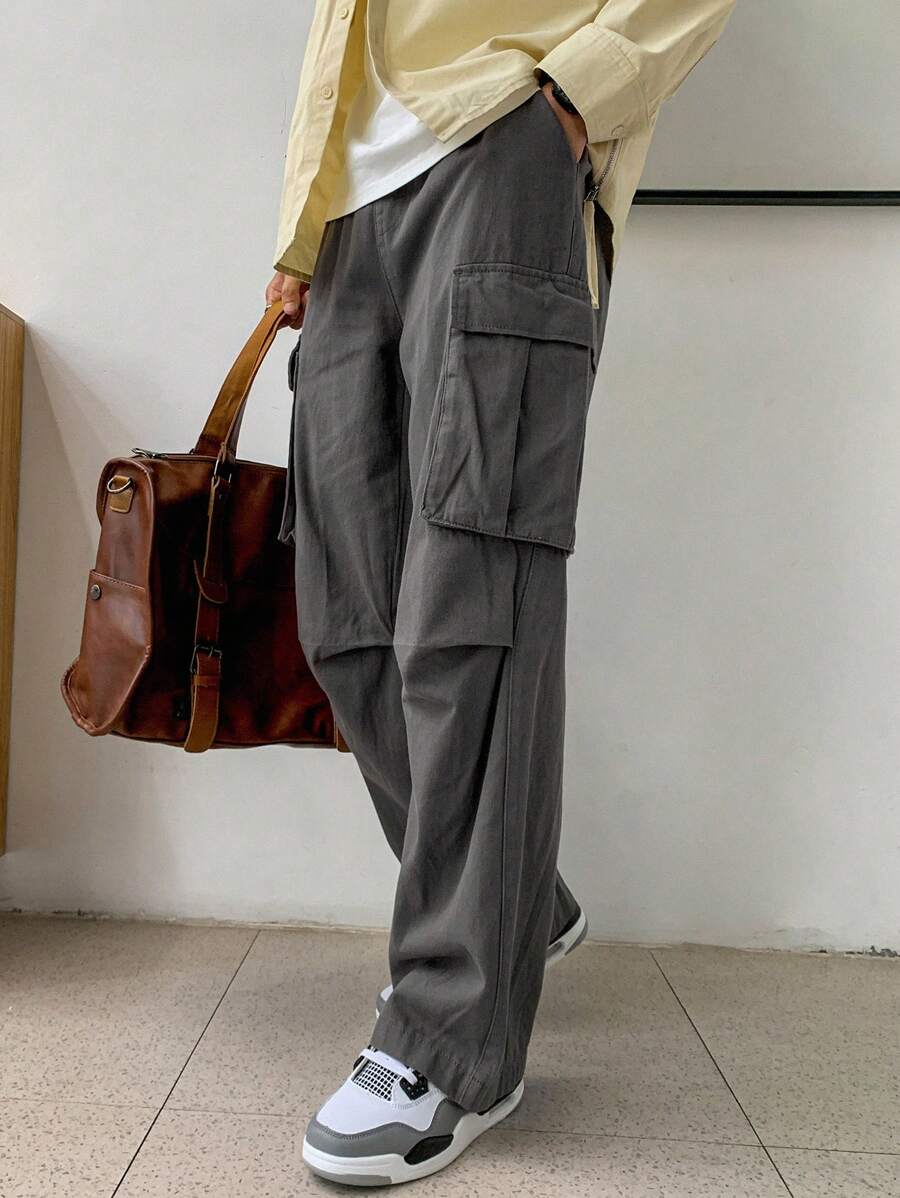DAZY Men Flap Pocket Side Drawstring Waist Cargo Pants | SHEIN UK