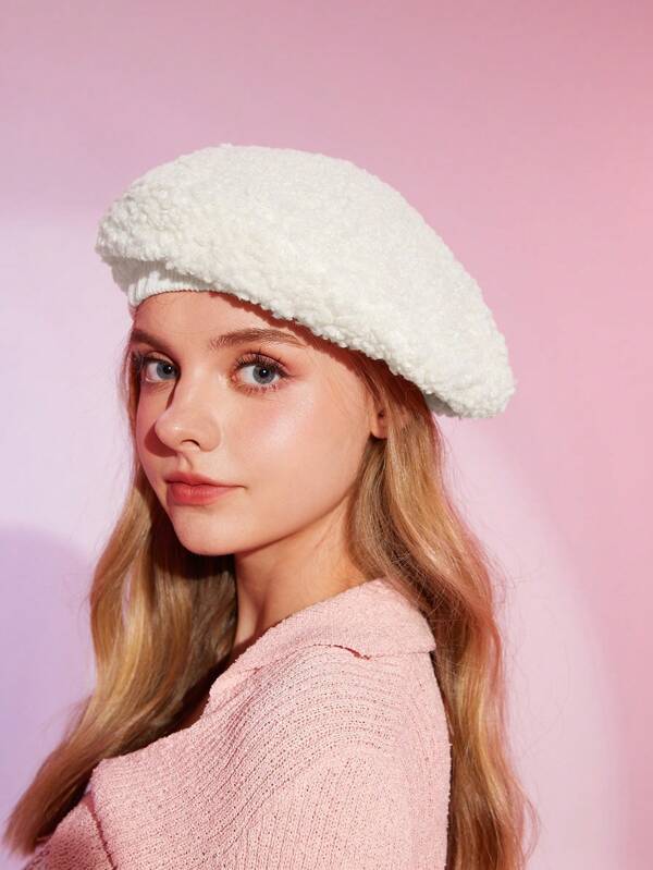 SHEIN MOD Furry Beret | SHEIN USA
