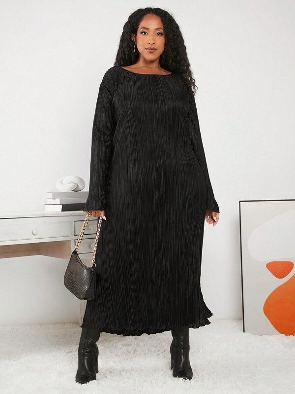 SHEIN CURVE+ Plus Size Women'S Drop Shoulder Dress | SHEIN Singapore