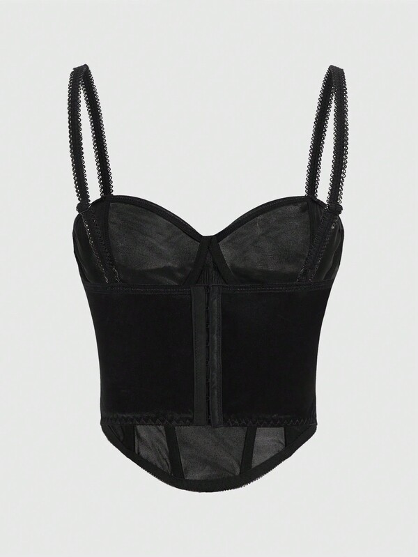 ROMWE Grunge Punk Black Thin Strap Cami Top | SHEIN USA