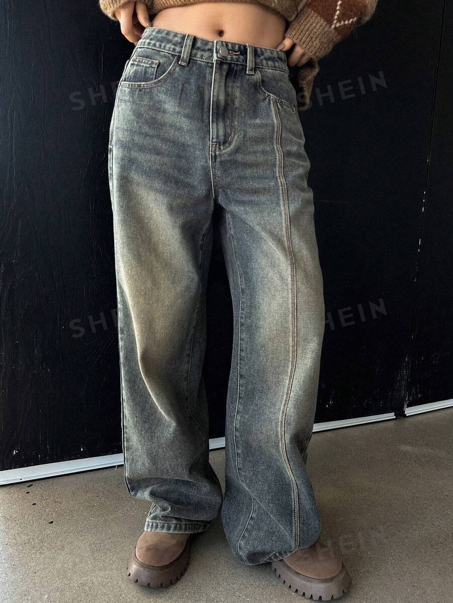 Dazy Star Wide-legged Jeans With Wide Slanted Pockets | SHEIN USA