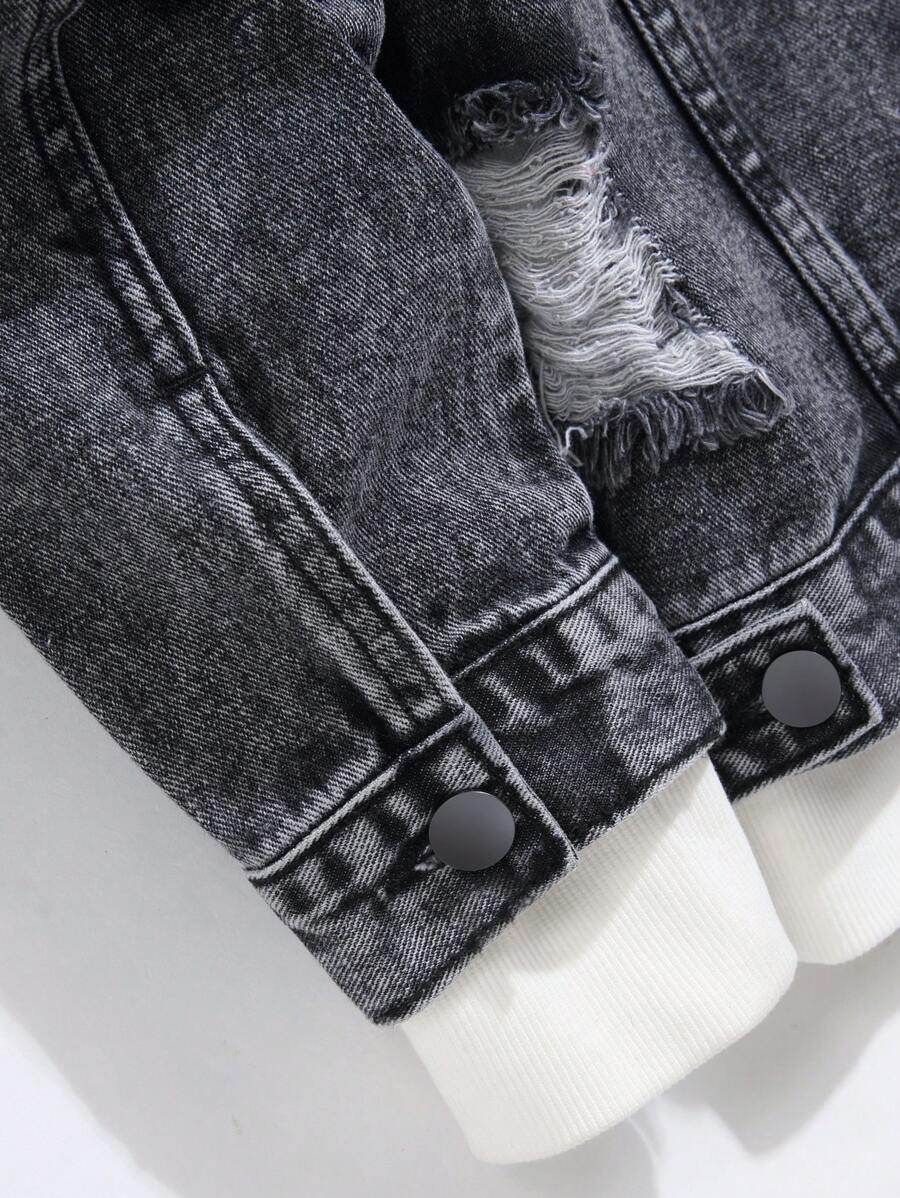 Manfinity EMRG Men's Ripped Denim Jacket | SHEIN UK