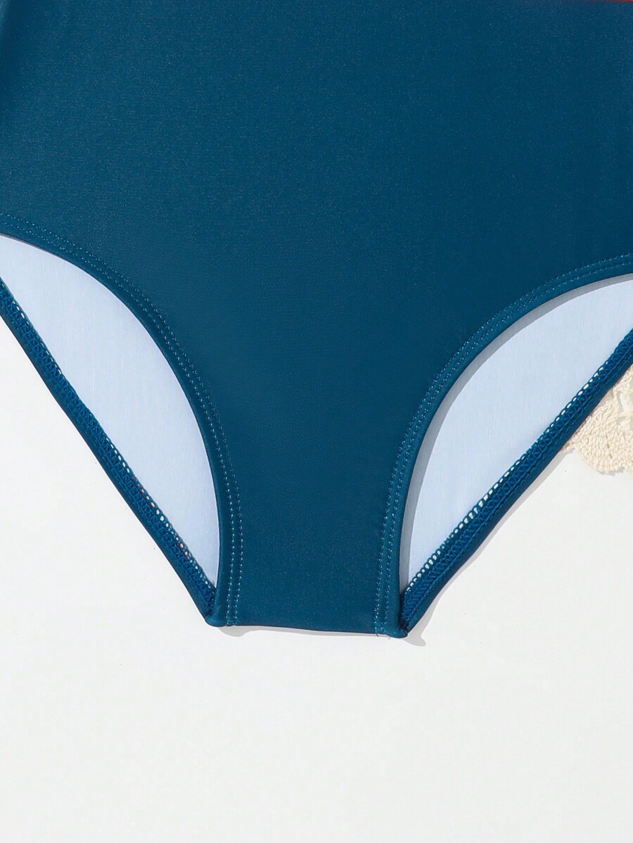 Girls' Color Block One-piece Swimsuit | SHEIN USA