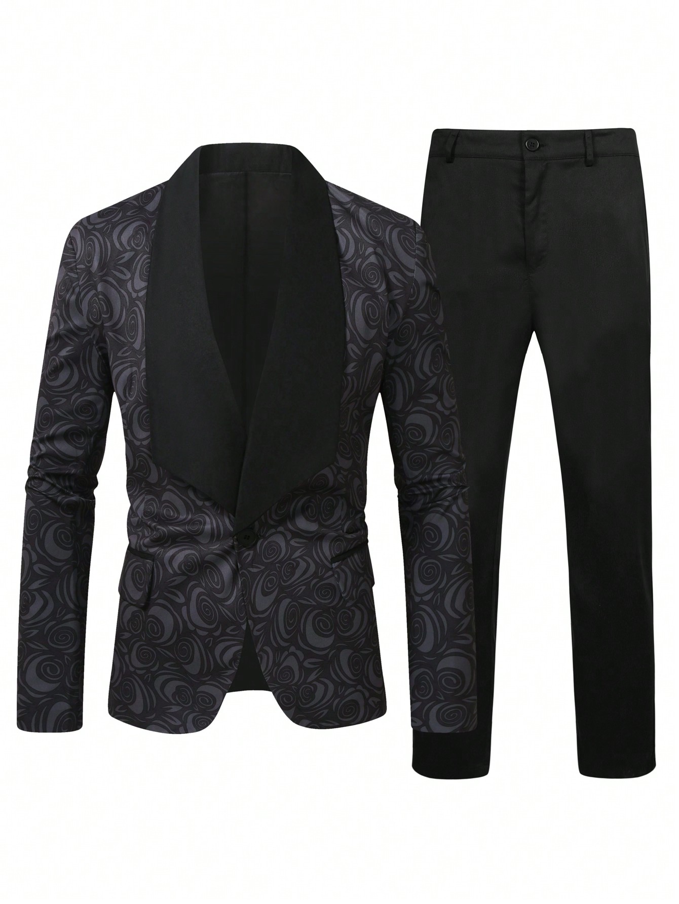Manfinity Men's Patterned Suit Set | SHEIN USA