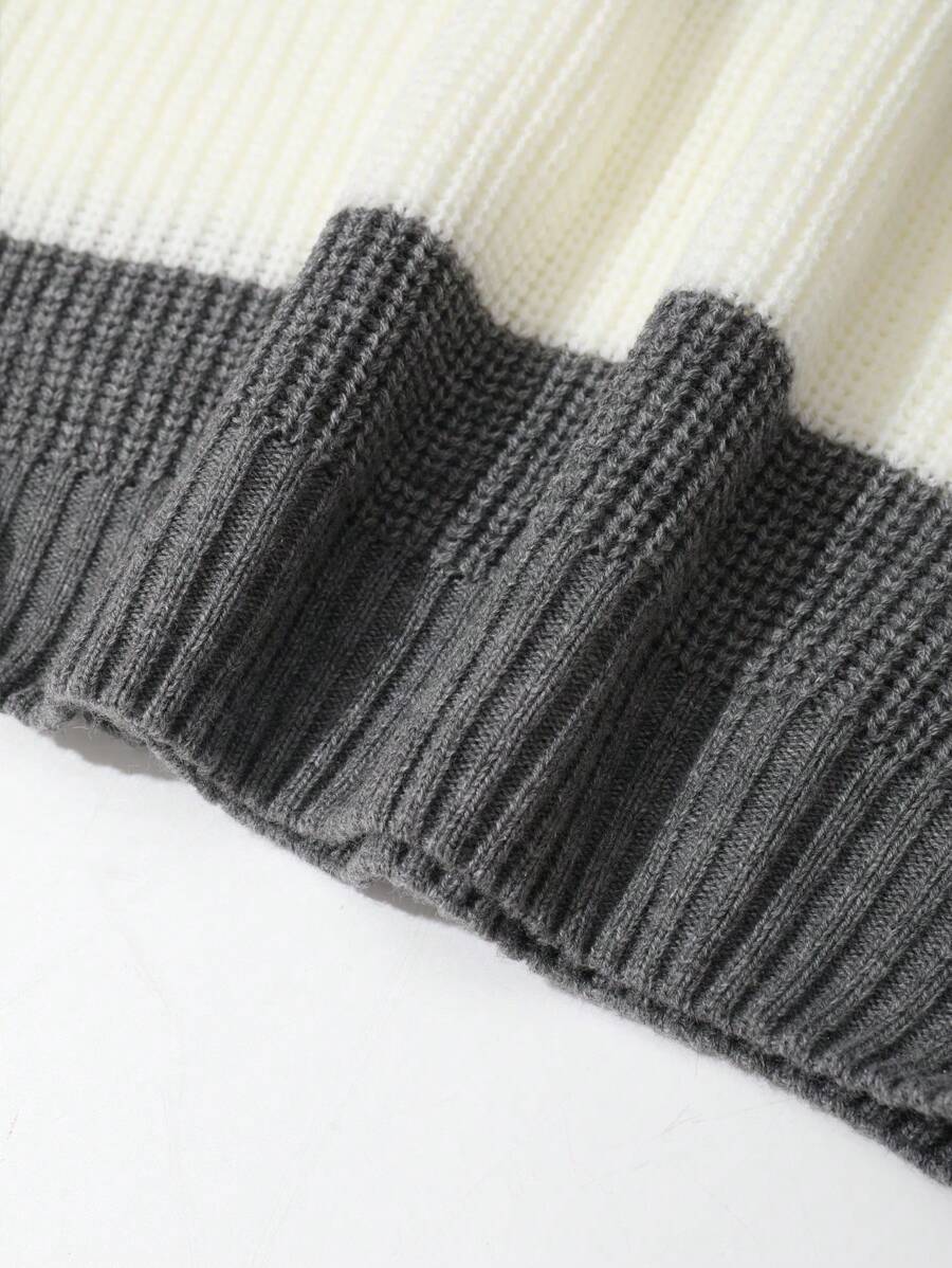 Manfinity Hypemode Men's Contrast Color Turn-down Collar Sweater | SHEIN UK