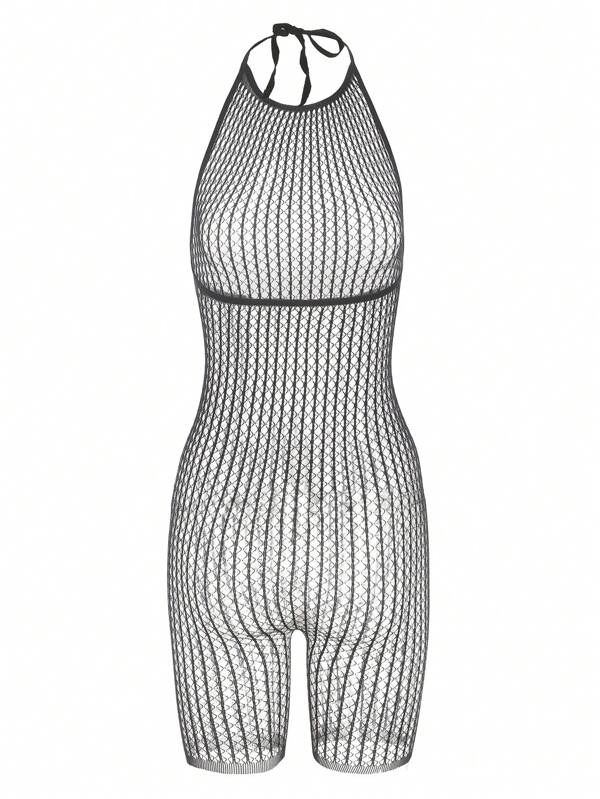 Hollow Out Fishnet Bodycon Dress Without Liner | SHEIN USA