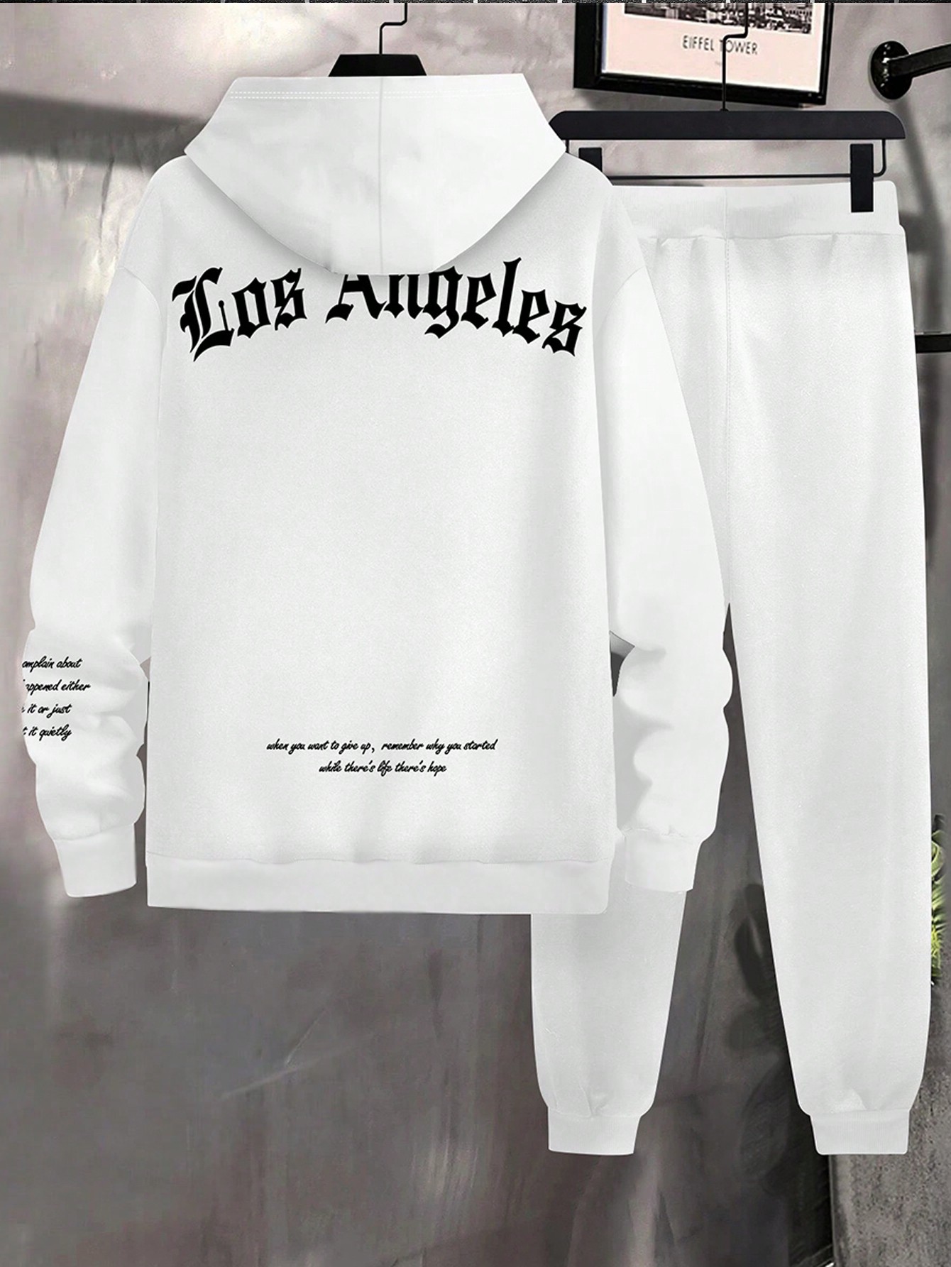 Manfinity EMRG Men Plus Los Angeles Printed Hoodie And Sweatpants Set ...
