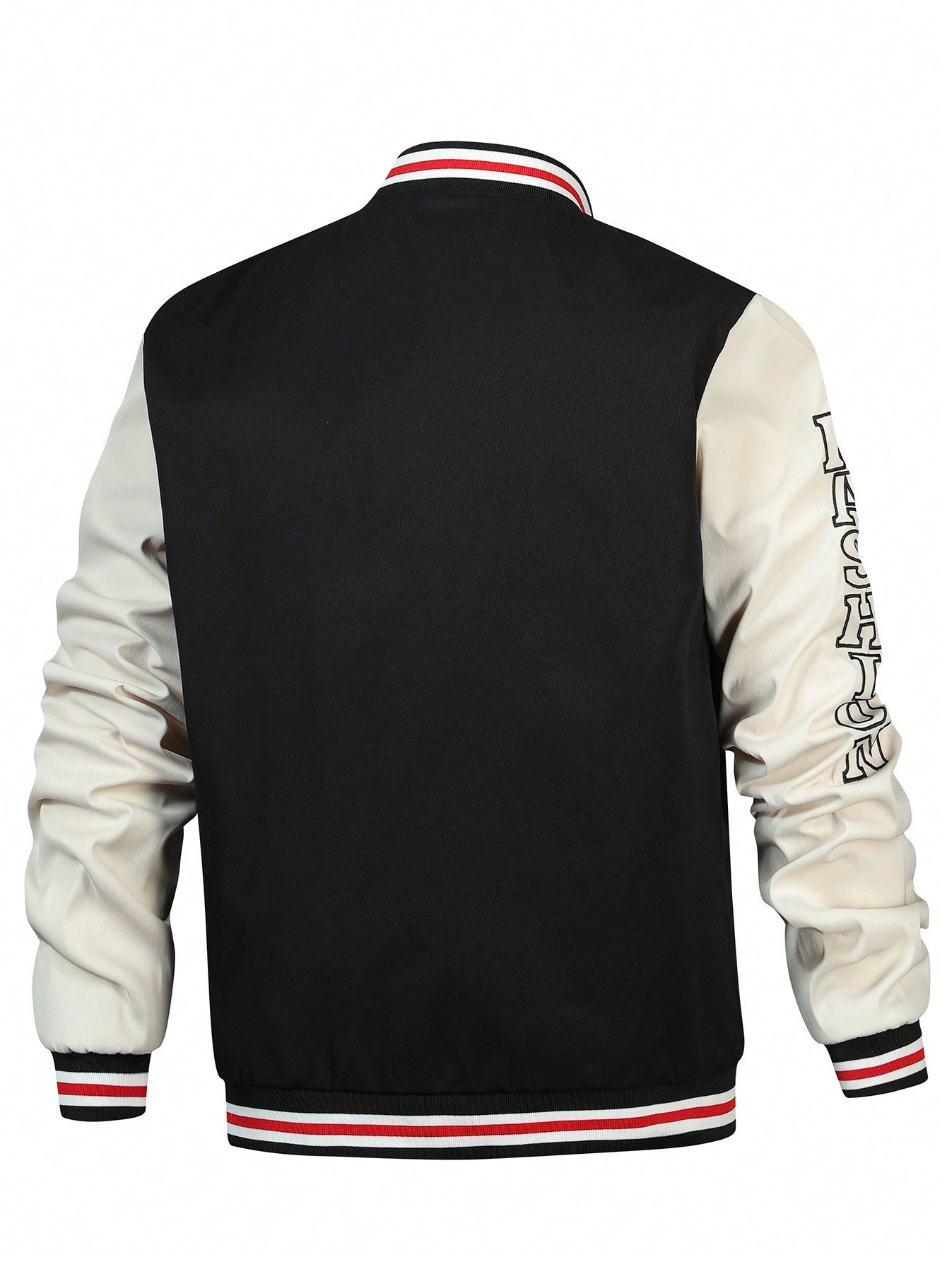 Manfinity Sporsity Men Letter Embroidered Striped Trim Colorblock