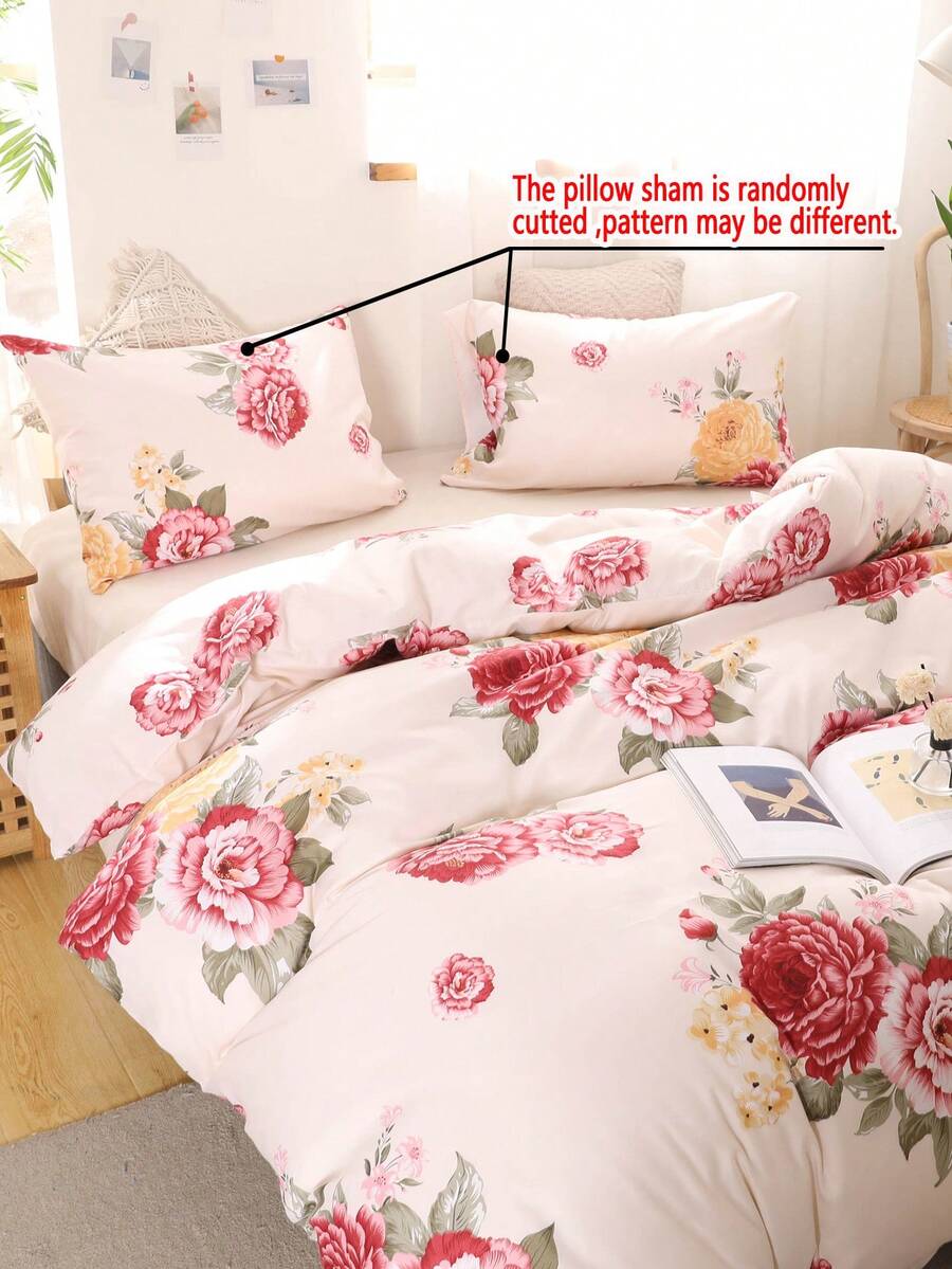 Flower Print Duvet Cover Set Without Filler | SHEIN UK