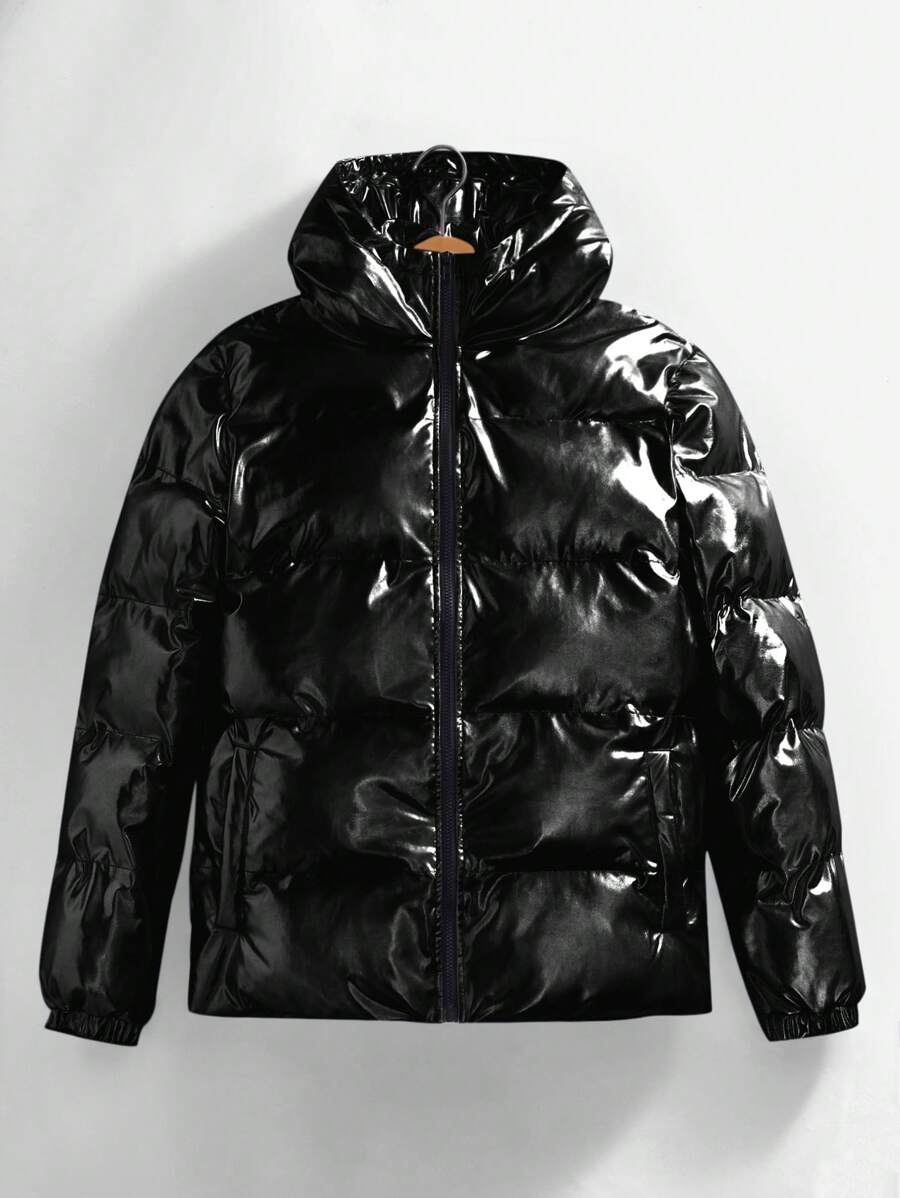 Manfinity Hypemode Men Slant Pocket Hooded Padded Coat for Sale Australia| New Collection Online ...