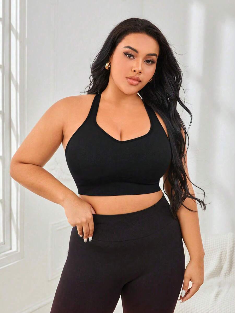 SHEIN Yoga Sxy Women's Plus Size High Stretch Sports Bra Sports Bras ...