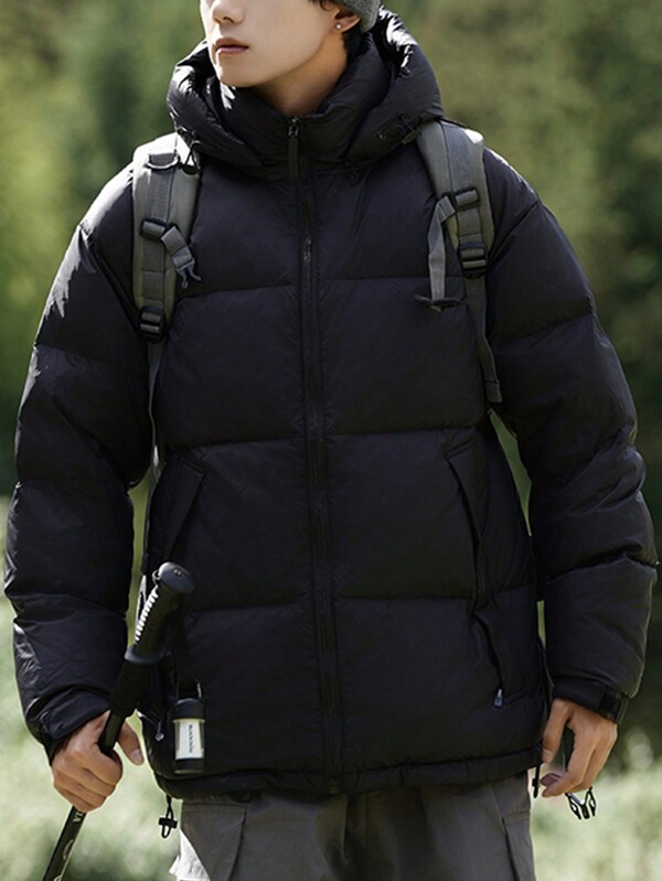 Men's Hooded Down Jacket | SHEIN USA